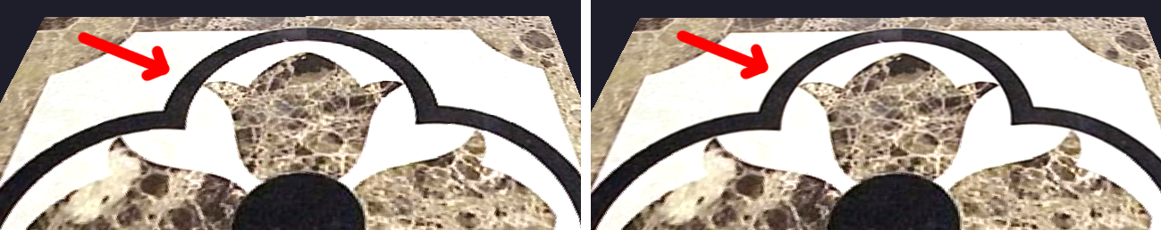 Figure 2 - Magnification Filter using 'nearest' (left) and 'linear ...